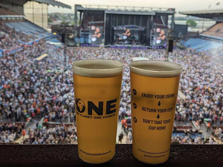 Reusable cup system at Villa Park | Event Cup Solutions